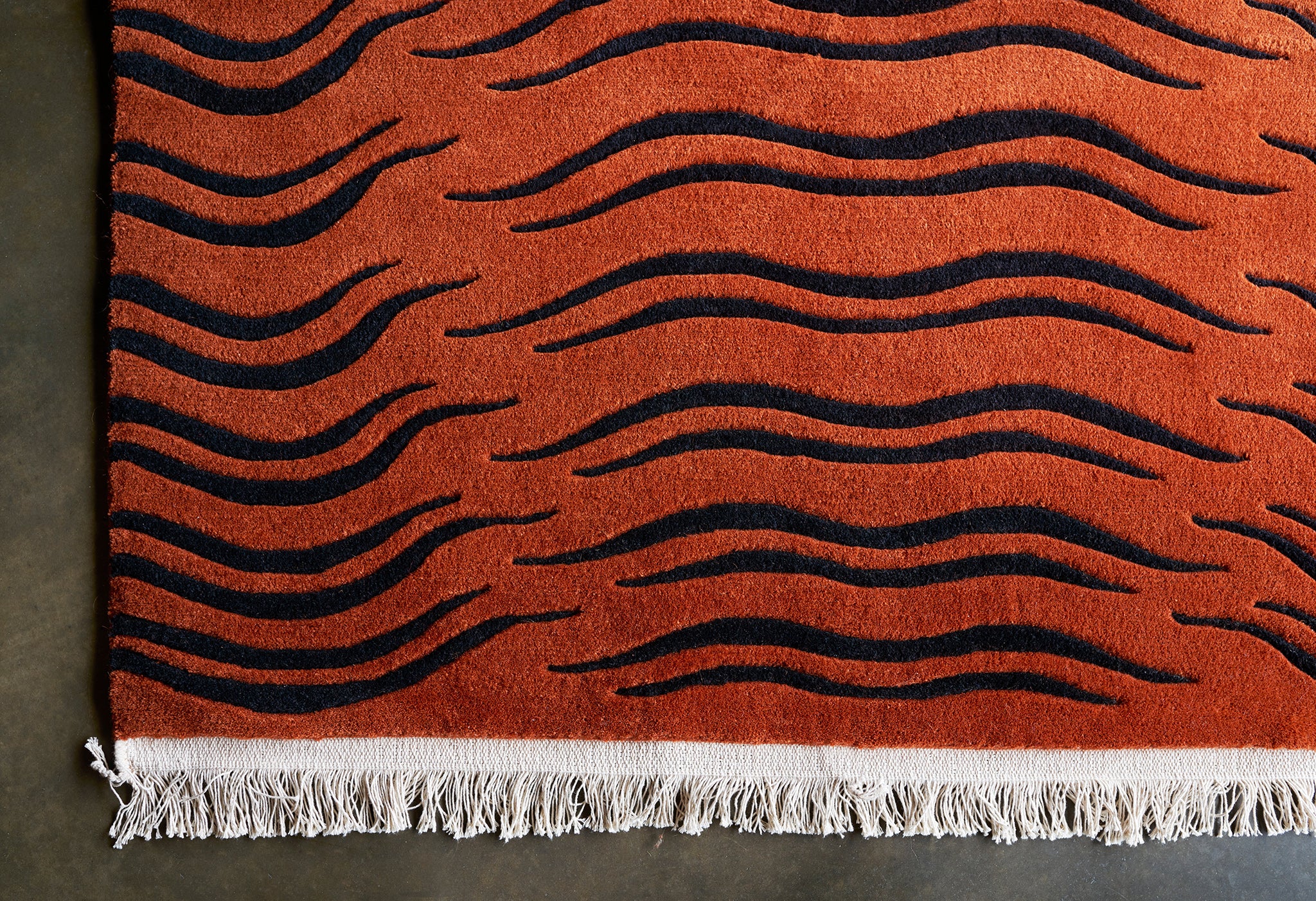 Handwoven Tibetan Tiger Rug by Tibetan Refugee Artisans (Tiger 2) – Tim ...